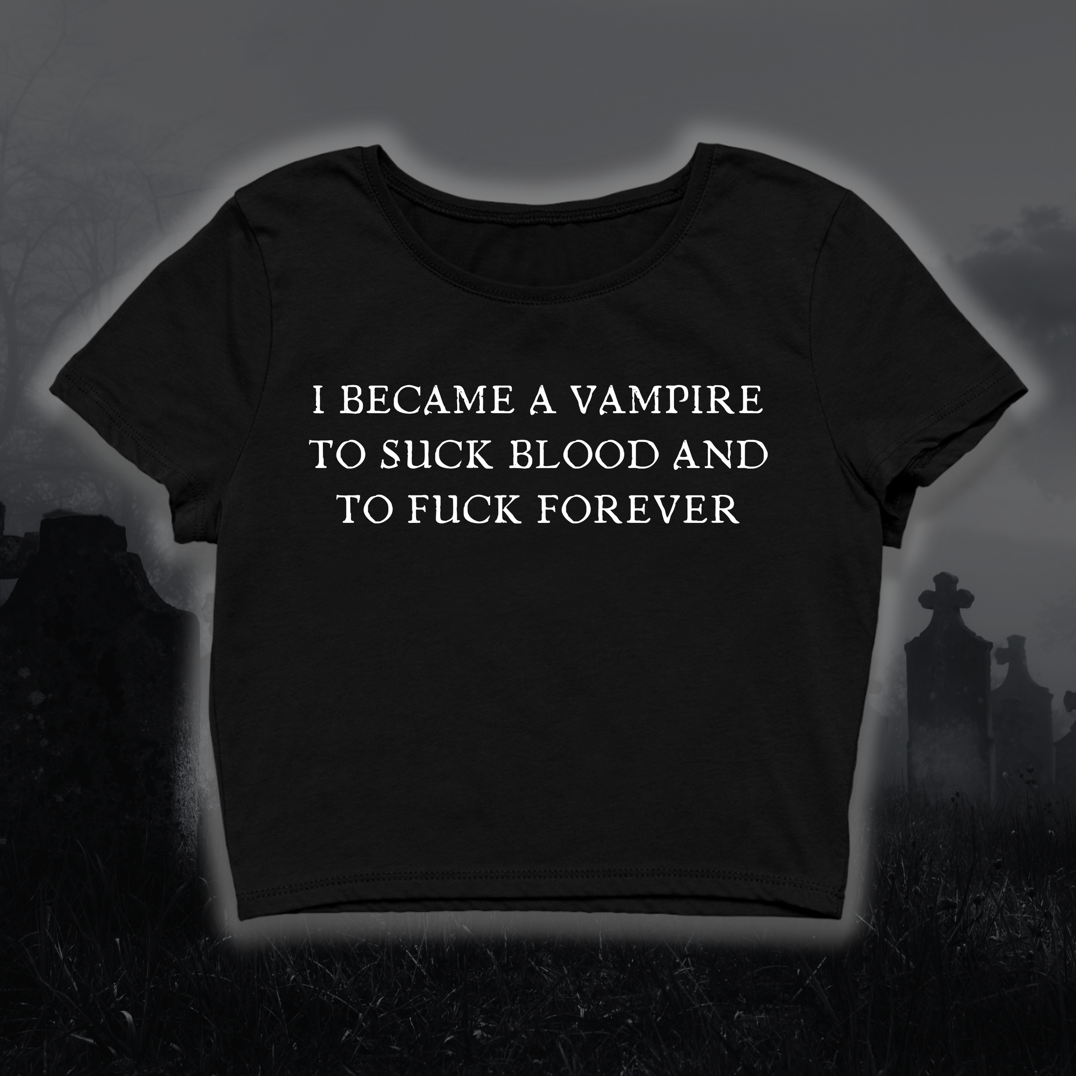 Vampire Sleeved Crop Top – EternalHorrorArt